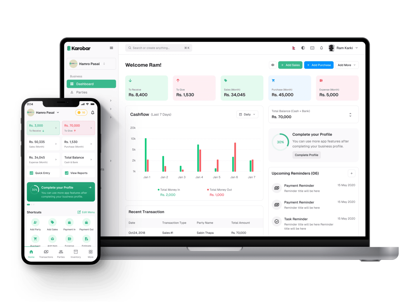 login | Karobar